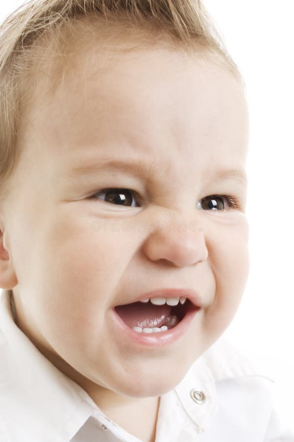 Portrait studio baby, cry. stock image. Image of sophisticated - 14001919