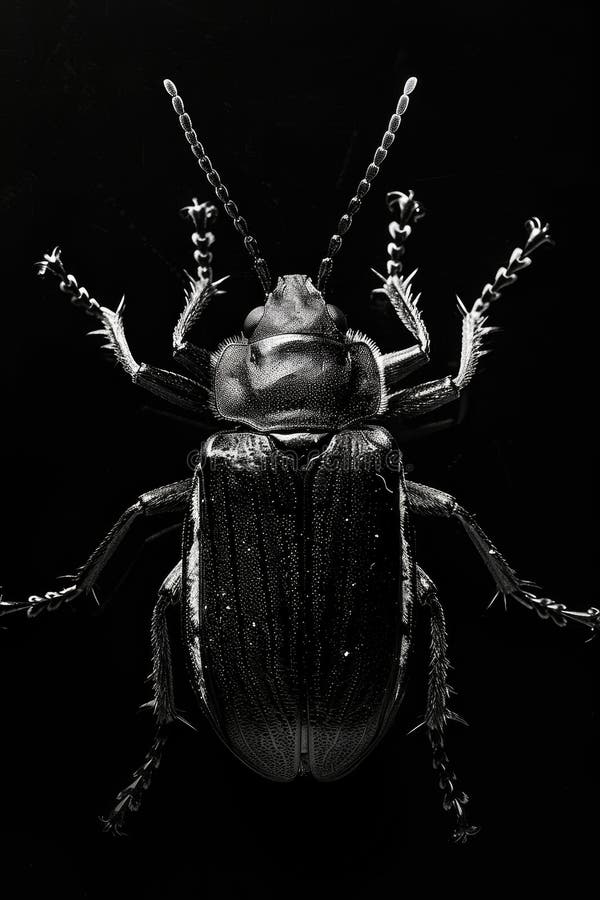 Portrait Studio Photograph of Lightning Bug Black and White Stock ...