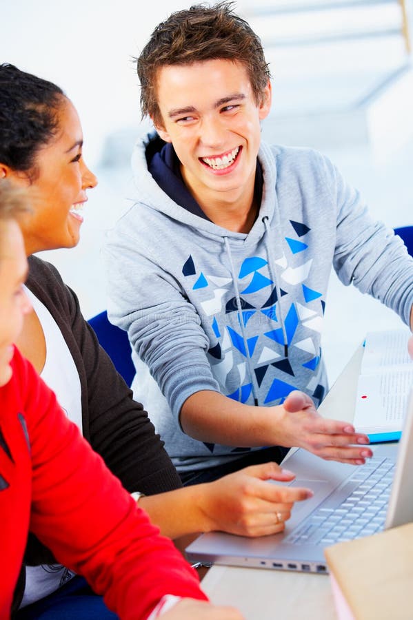 Portrait of a studygroup stock image. Image of high, laugh - 3643777