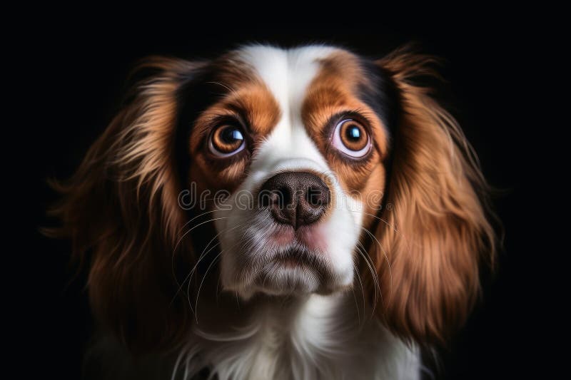 A Portrait of a Stunned Dogs Face with Wide Open Eyes Created with ...