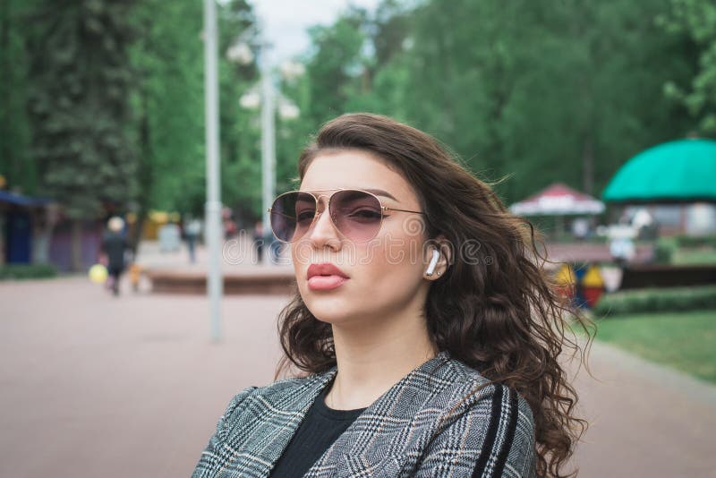 Portrait of a Stylish Pretty Young Woman Outdoor Stock Image - Image of ... Portrait of a Stylish Pretty Young Woman Outdoor Stock Image - Image of ...