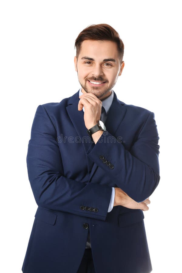 Portrait of Successful Businessman Posing on White Stock Image - Image ... Portrait of Successful Businessman Posing on White Stock Image - Image ...