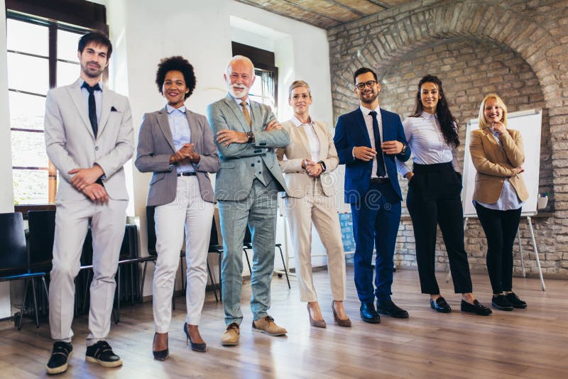 Successful Group of Business People at Modern Office Stock Photo ...