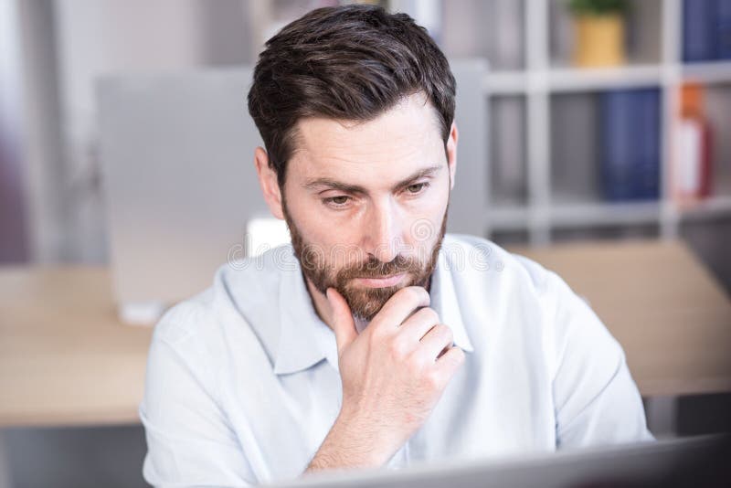 Portrait of a Successful and Serious Businessman, Pensive Man Looking ...
