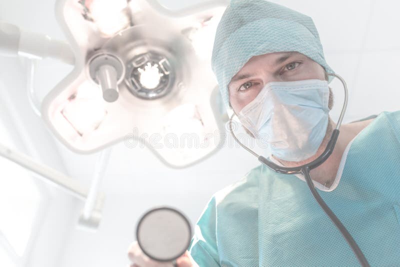 Portrait of Surgeon in Hospital Stock Photo - Image of hospital, care ...