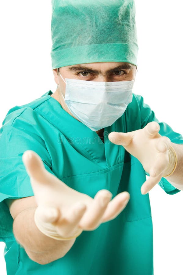 Orange man as surgeon stock vector. Illustration of outfit - 4142343