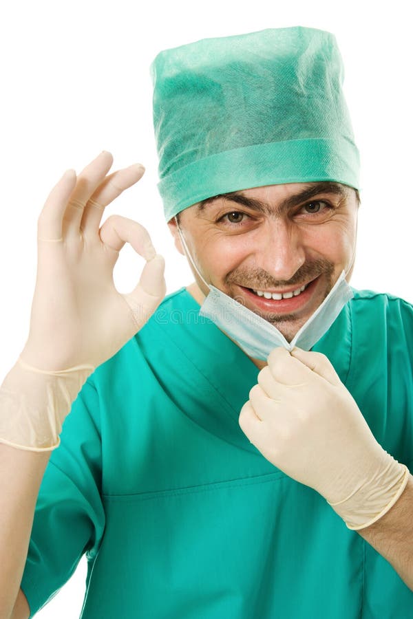 Orange man as surgeon stock vector. Illustration of outfit - 4142343