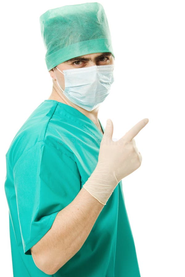 Orange man as surgeon stock vector. Illustration of outfit - 4142343