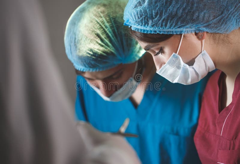 Portrait of Surgeons at Work, Operating in Uniform. Stock Photo - Image ...