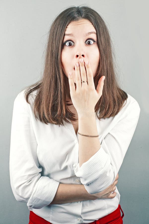 Portrait of surprised girl stock image. Image of astonished - 40610443