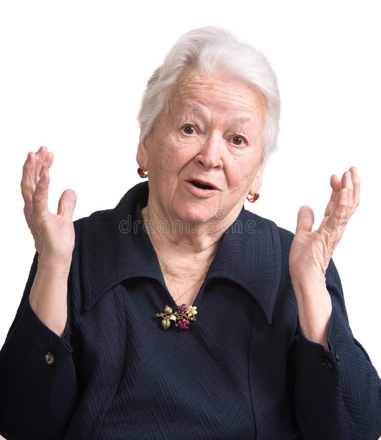 Portrait of Surprised Old Woman Stock Photo - Image of expression ... Portrait of Surprised Old Woman Stock Photo - Image of expression ...