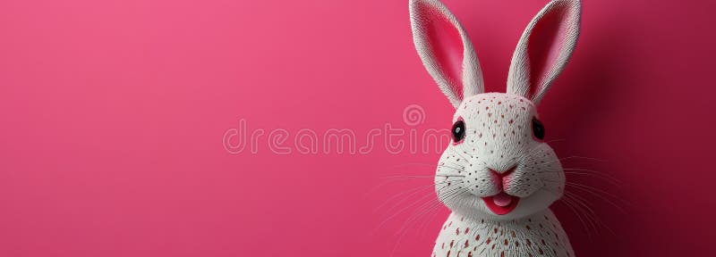 Portrait of a Surprised Rabbit in a Studio Headshot on a Colorful ...