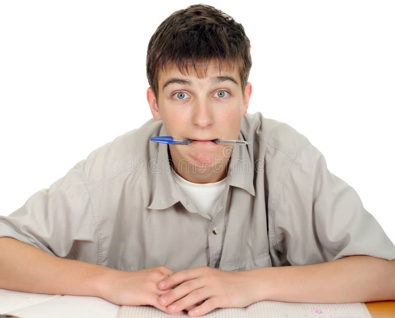Portrait of Surprised Student Stock Photo - Image of shock, isolated ...