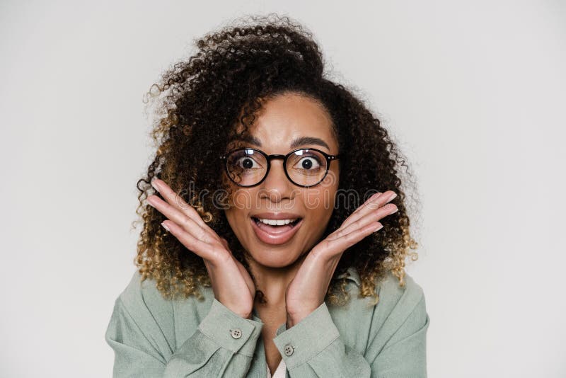 A Portrait of a Surprised Woman with Wide Open Eyes in the Studio Stock ... A Portrait of a Surprised Woman with Wide Open Eyes in the Studio Stock ...