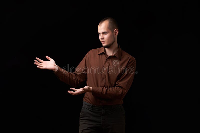 Portrait of a Sympathetic Emotional Guy. Studio Portrait of Young ...