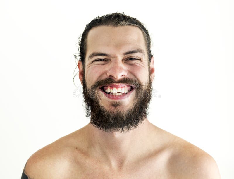 Portrait of Tattooed Man with Smiling Face Stock Photo - Image of ...