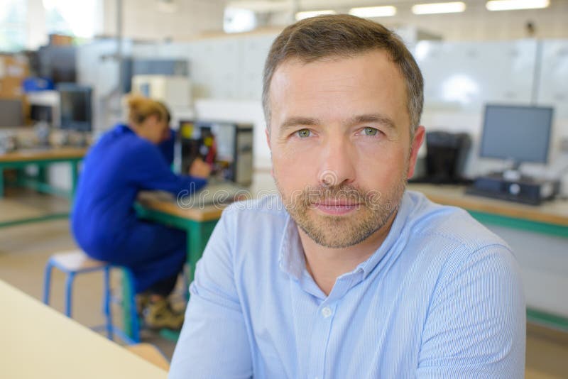 Portrait of Technology Teacher Stock Image - Image of adult, female ...