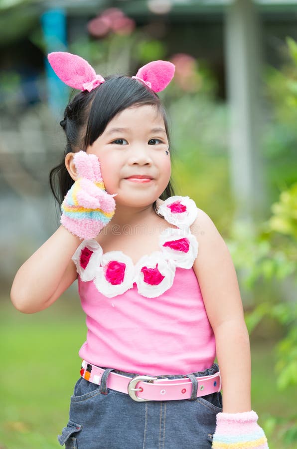 Portrait of Thai cute girl stock image. Image of person - 47500771