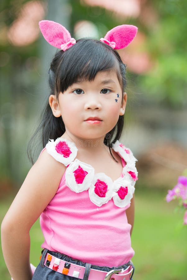 Portrait of Thai cute girl stock photo. Image of portrait - 47500760