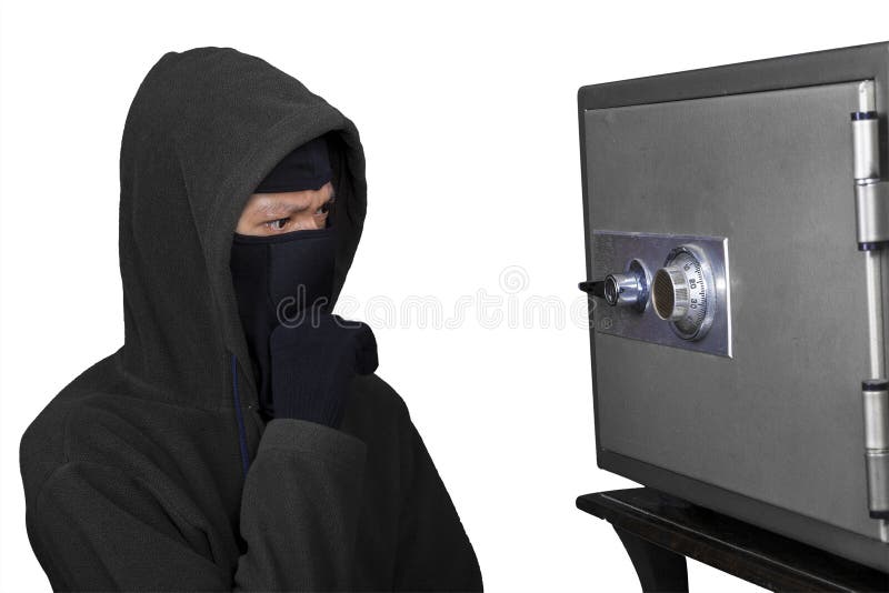Portrait of Thief Thinking the Lock Code Stock Photo - Image of adult ...