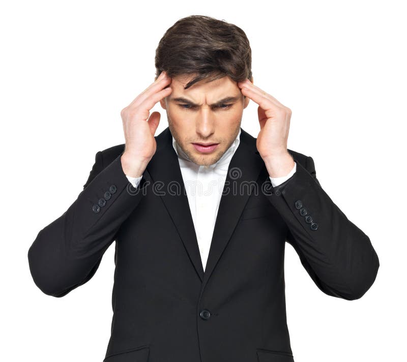 Portrait of the Thinking Businessman Stock Photo - Image of pensive ...