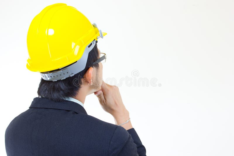 Portrait thinking engineer stock photo. Image of colleagues - 28682420