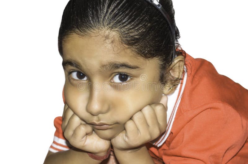 Portrait Of Thinking Girl Child Picture. Image: 35908079