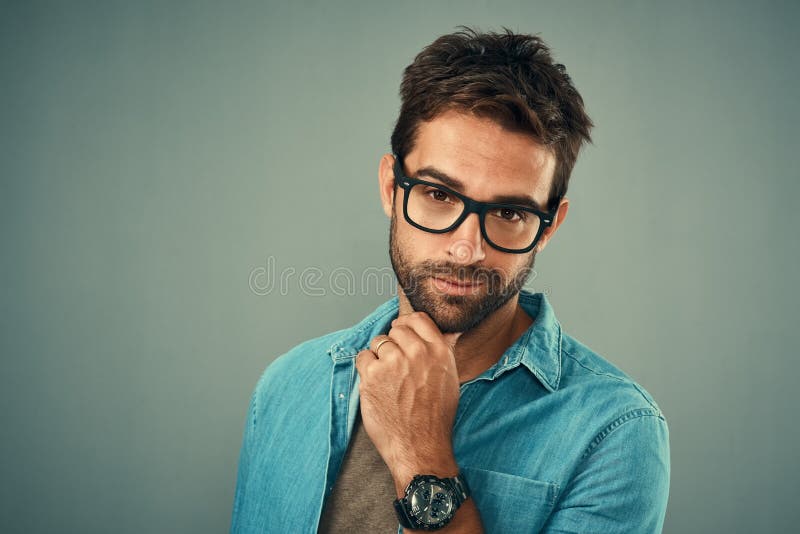 Portrait, Thinking and Man with Ideas, Glasses and Problem Solving on ...
