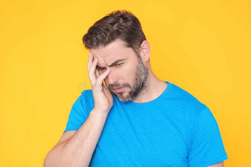 Portrait of Thoughtful Guy Making Choice. Handsome Man Thinking on ...