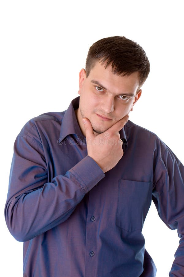 Portrait of the Thoughtful Man Stock Image - Image of face, adults ...