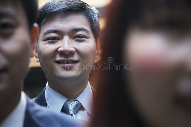 Portrait of Three Business People, Selective Focus Stock Photo - Image ...