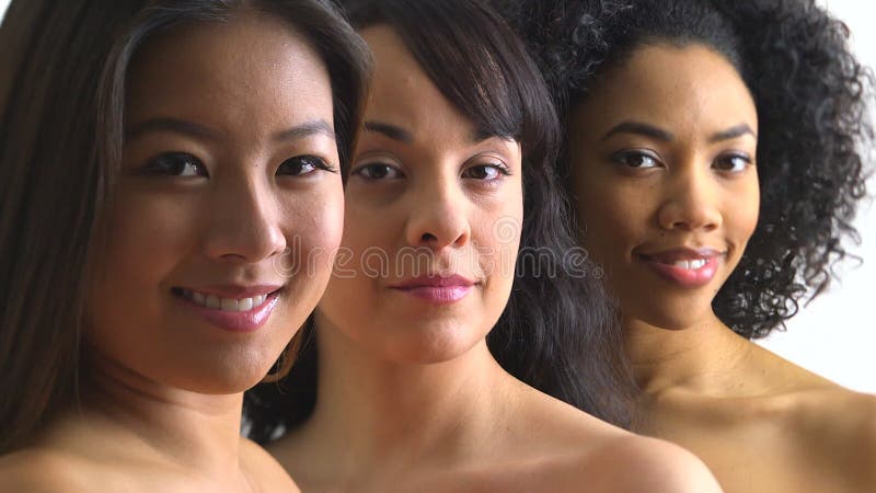 Portrait of Three Happy Women Stock Video - Video of person, women ...
