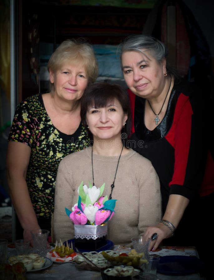 Portrait of Three Women of Different Ages.Family Portrait Stock Image ...