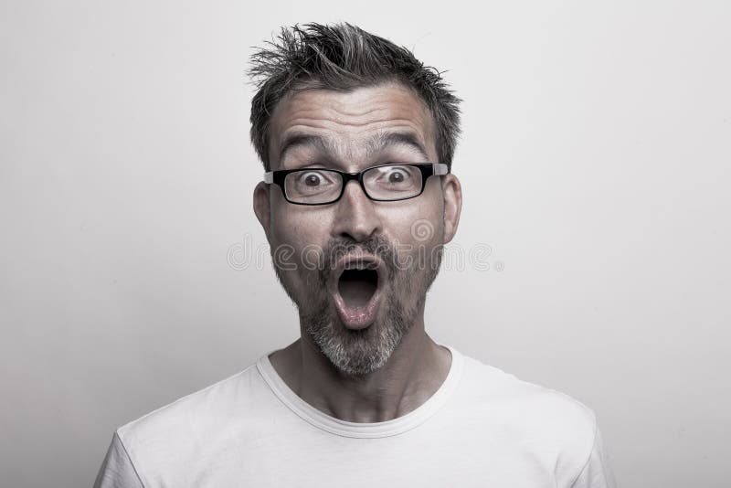 Portrait of a thrilled man stock image. Image of creative - 58486457