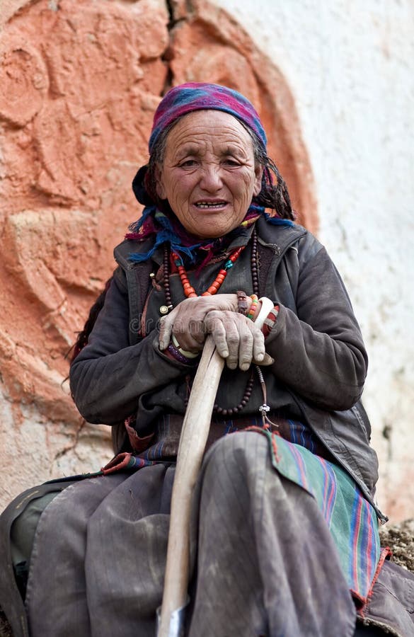 Portrait of Tibetan Woman editorial stock image. Image of himalaya ...