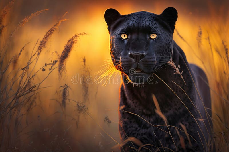 A Portrait of a Tiger Basking in the Sun Stock Illustration ...