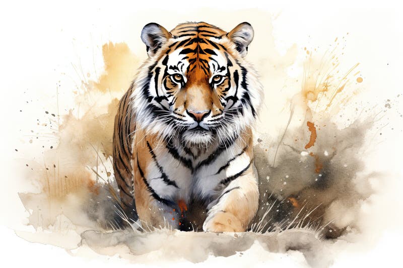 Portrait of a Tiger with Hypnotizing Look. Generative AI Stock ...