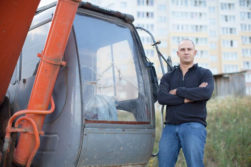 Portrait of Tractor Operator Stock Image - Image of builder, machines ...