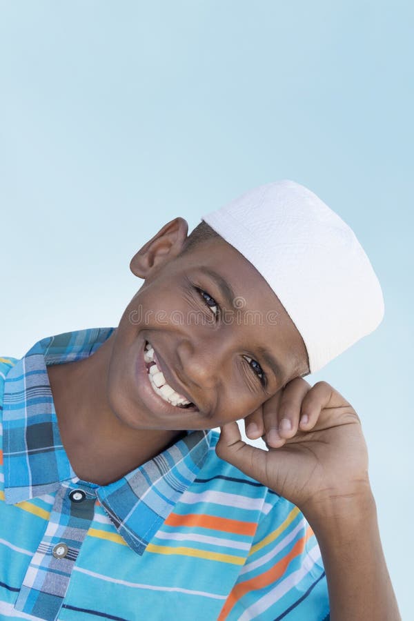Portrait of a Twelve-year-old Muslim Boy Smiling Stock Photo - Image of ...