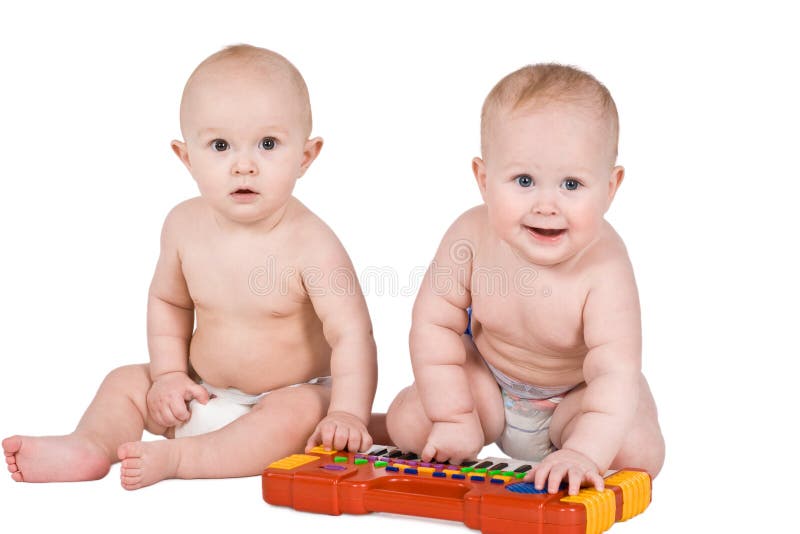 Portrait two baby boy stock image. Image of camera, blue - 14695441