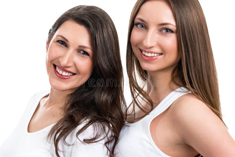 Portrait of Two Beautiful Women Stock Image - Image of attractive ...