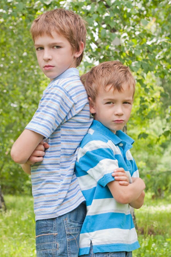 Portrait of two brothers. stock photo. Image of portrait - 15919626