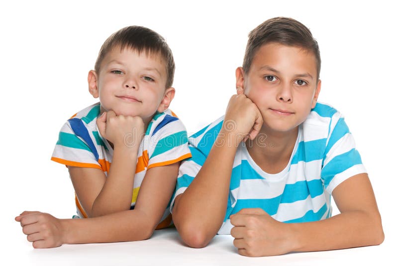 Portrait of two brothers stock image. Image of school - 35477451