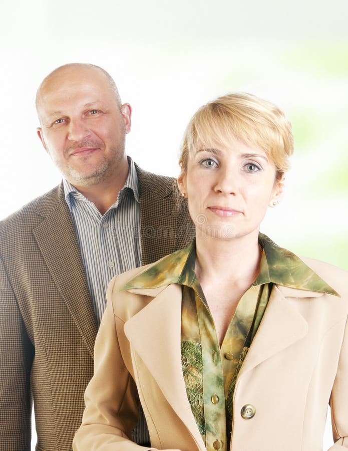 Portrait of Two Business People Stock Image - Image of education ...