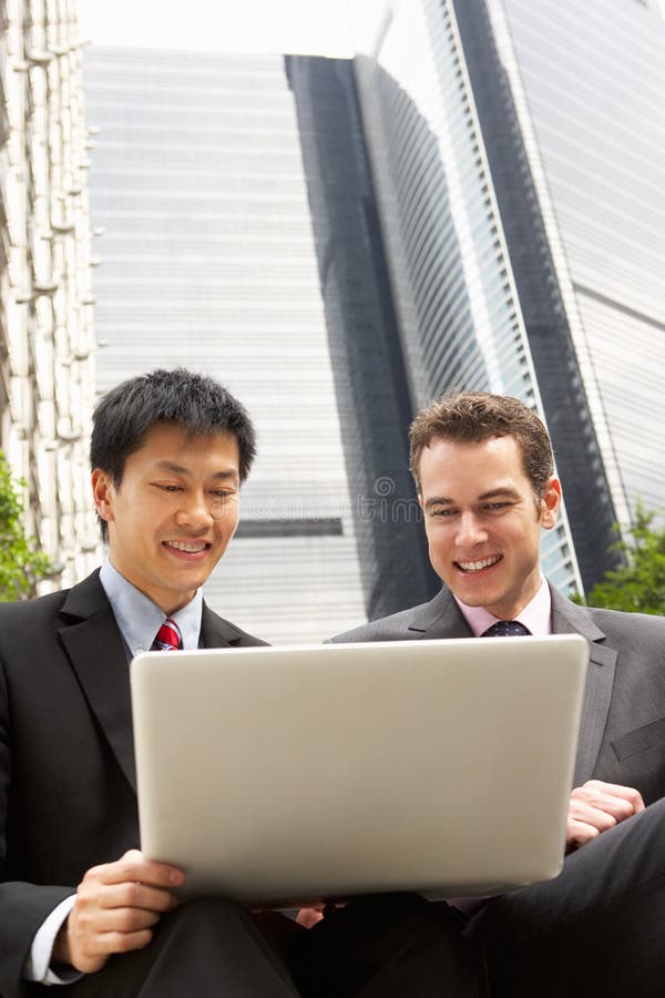 Businessmen Working on Computers Stock Image - Image of businessmen ...