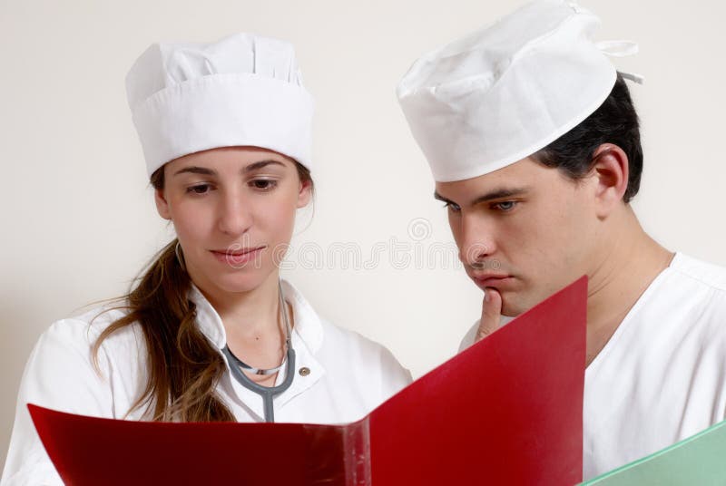 Portrait Two Doctors in Working Conditions Stock Photo - Image of ...
