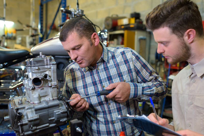 Portrait Two Factory Workers Operating Modern Equipment Stock Image ...