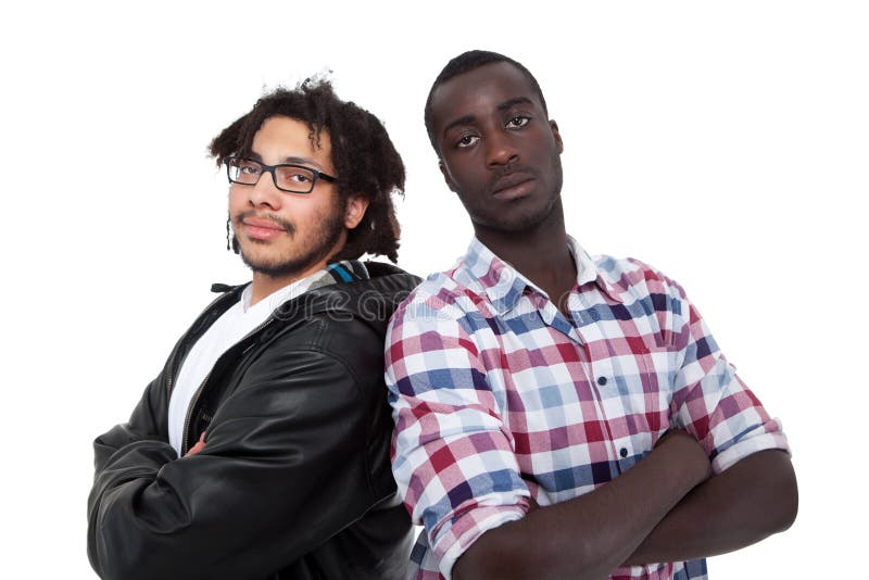 Portrait of Two Friends stock photo. Image of crossed - 29121634