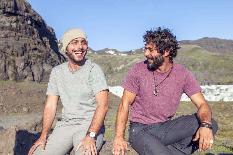 Portrait of Two Friends Laughing and Having Fun Stock Image - Image of ...