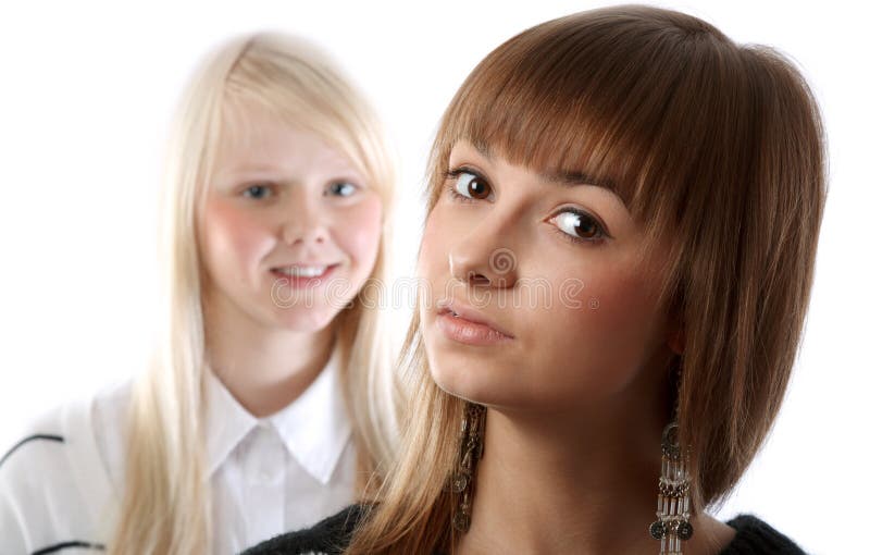 Portrait two girls stock photo. Image of pretty, attractive - 17016874